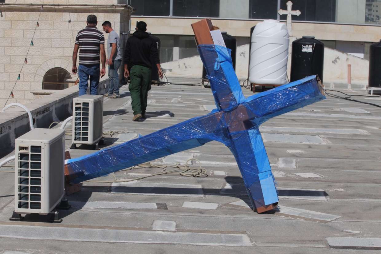 Moving Cross into Position | Christian Cross Ministries