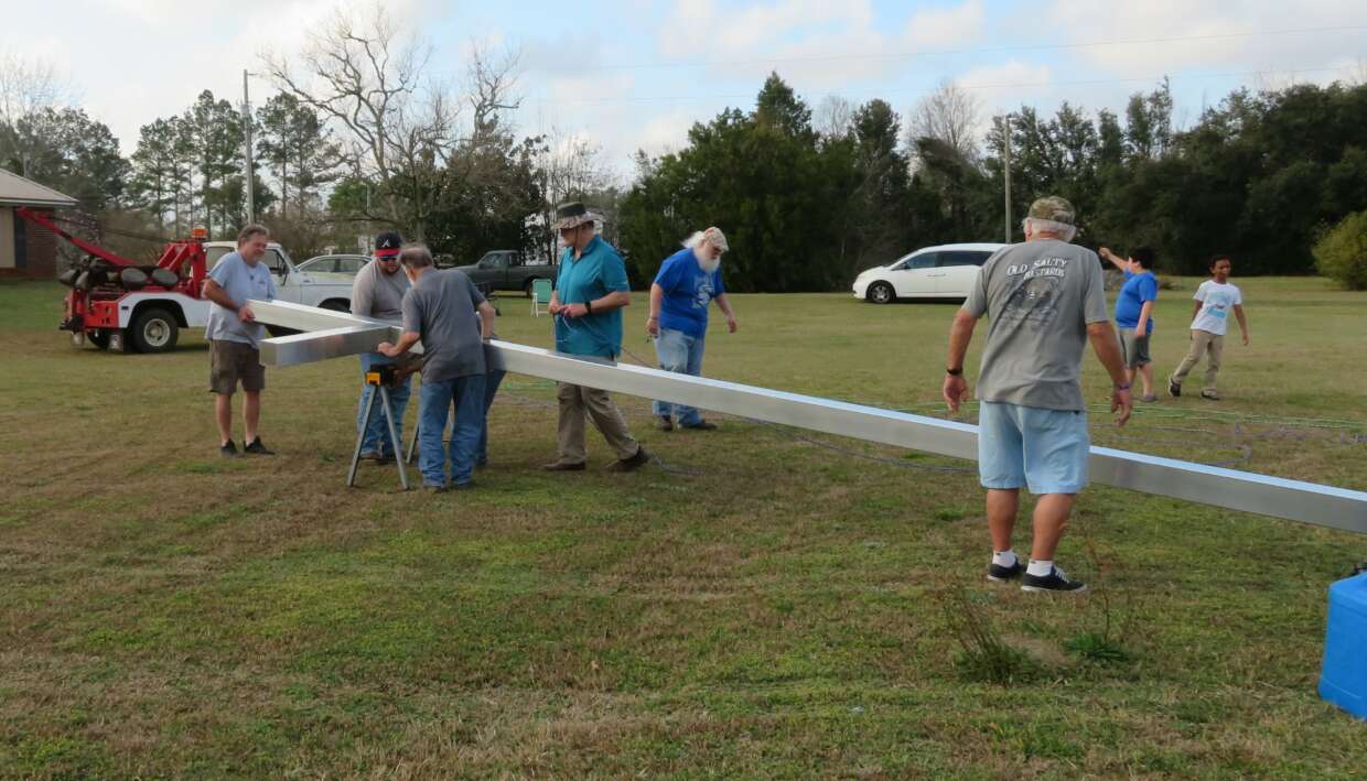 Preparing Cross For Lifting | Christian Cross Ministries