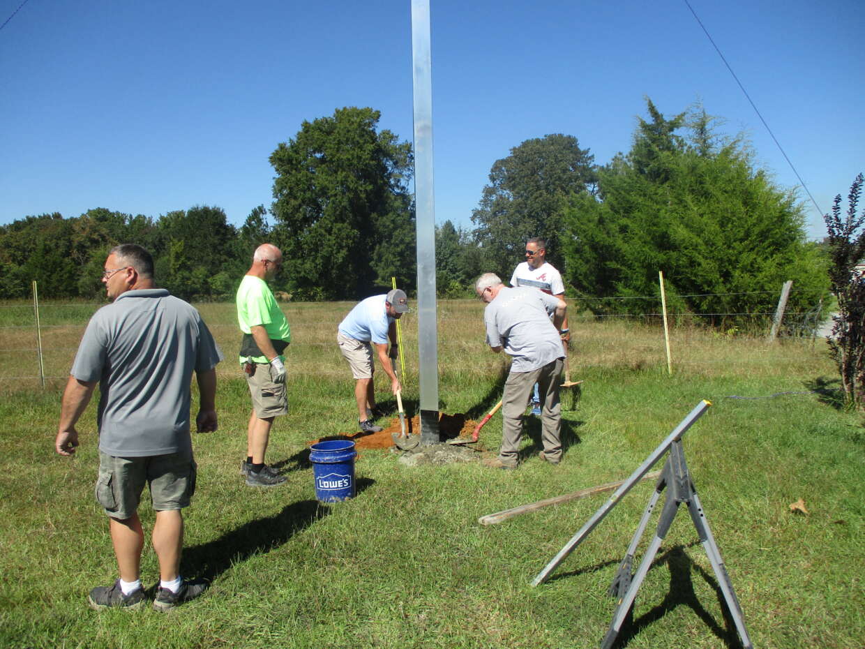 Securing Cross With Concrete Christian Cross Ministries